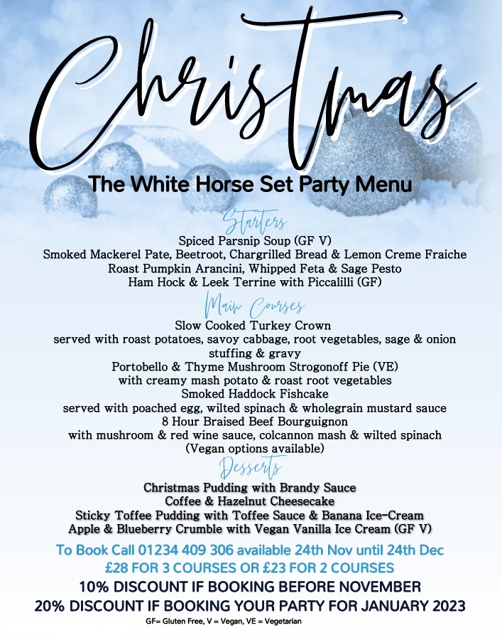 Horseshoe Inn Alsager Christmas Menu at Tiffany Mora blog