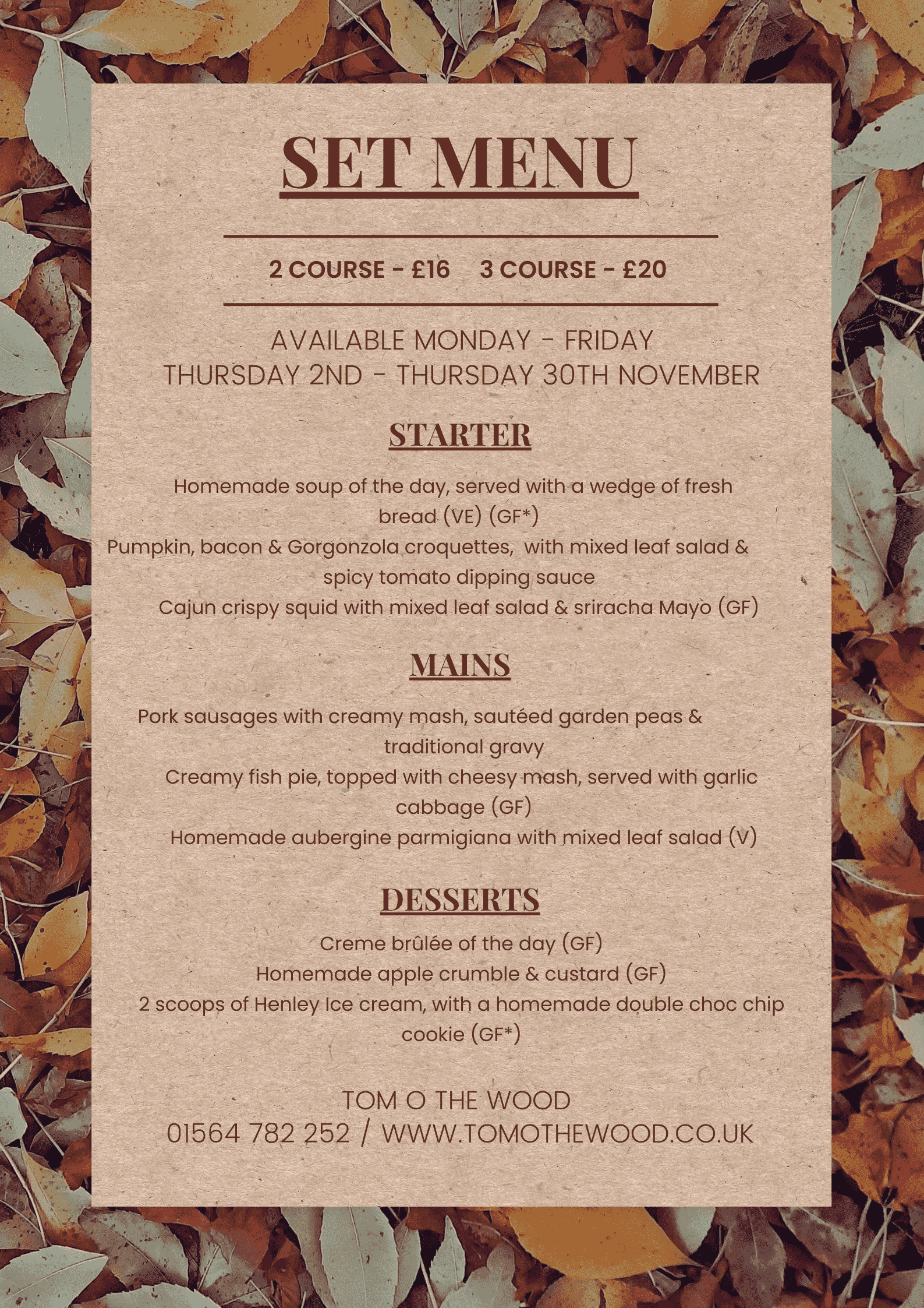 Food & Drink | Tom O' The Wood Country Pub & Restaurant, Rowington