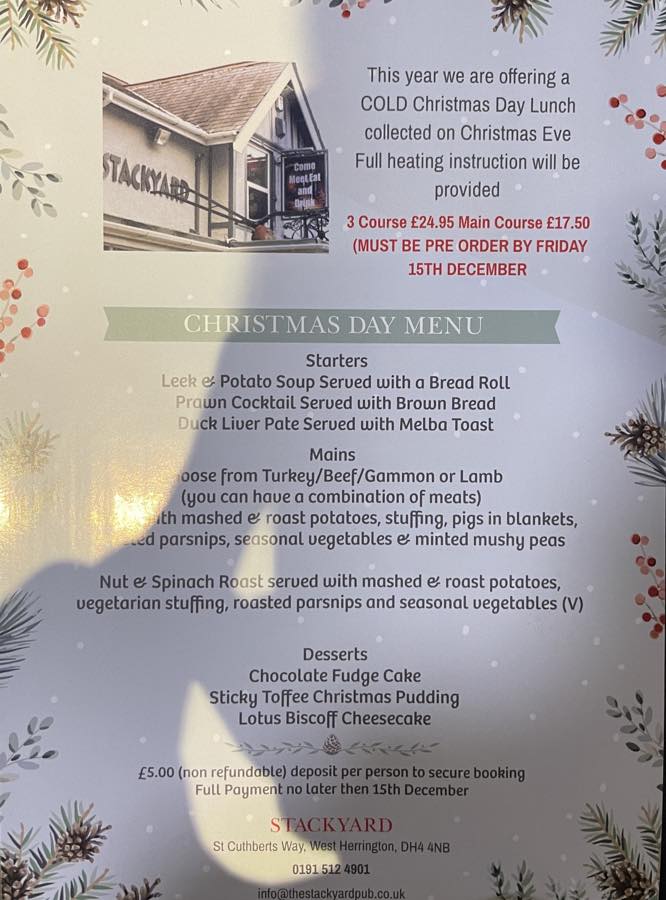 Food | The Stackyard, Houghton Le Spring