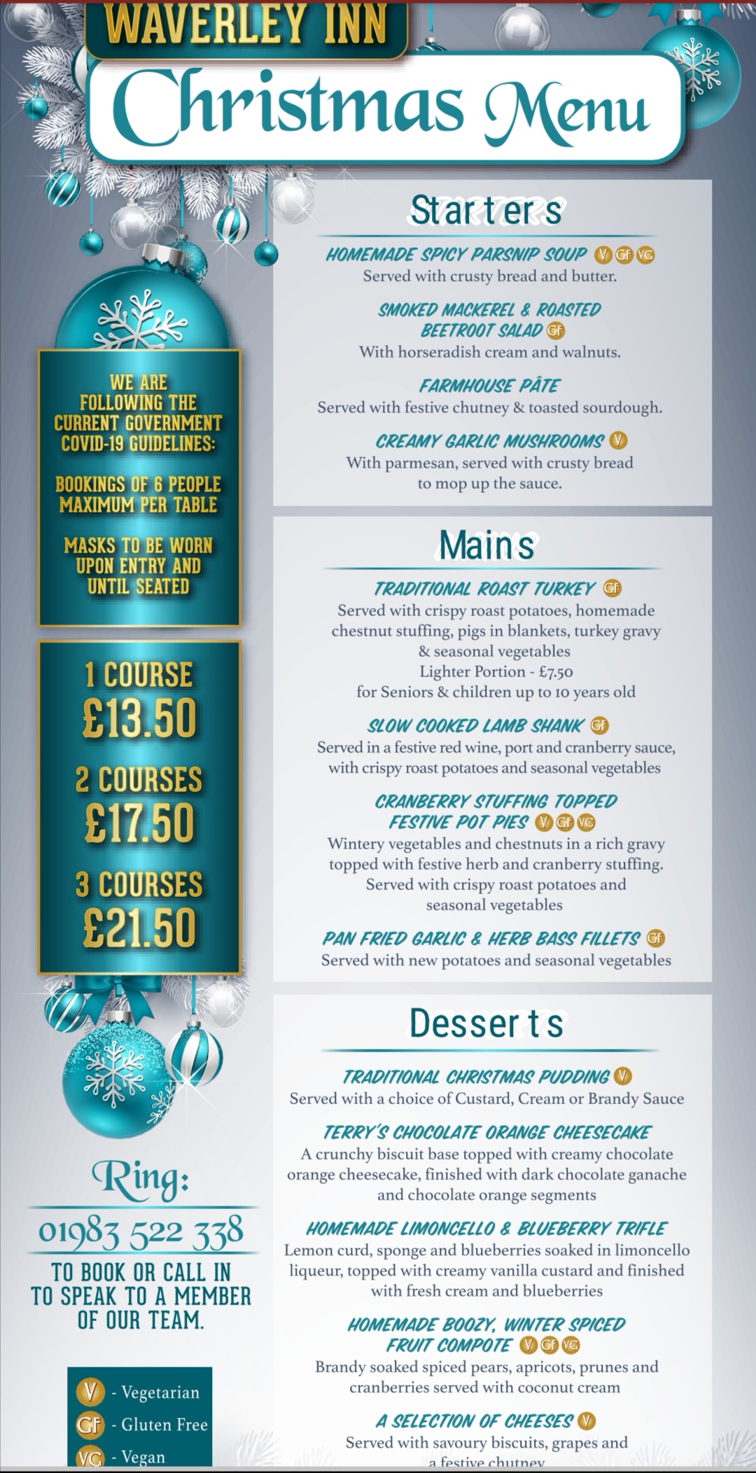 Food | The Waverley, Newport