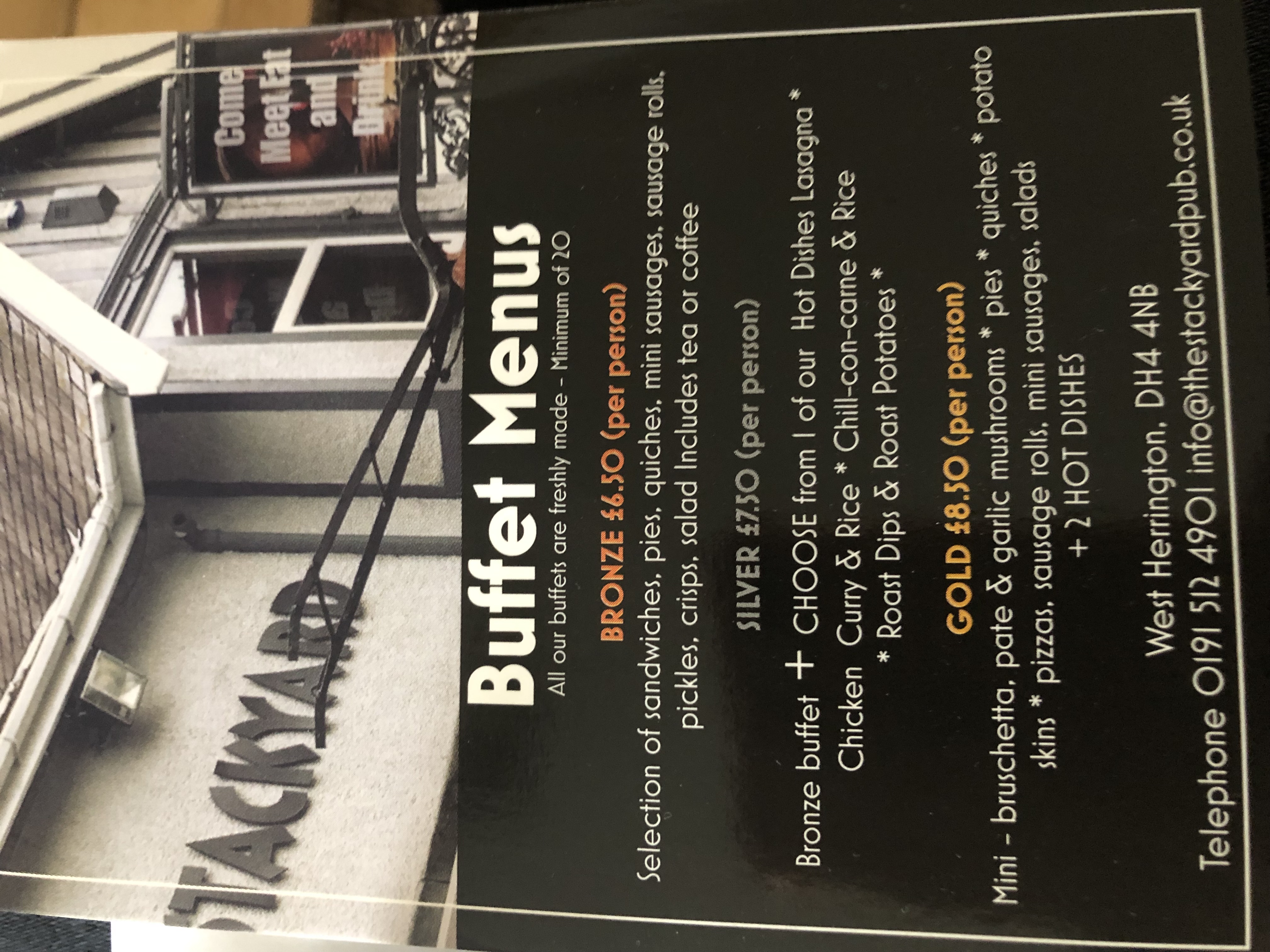 Food | The Stackyard, Houghton Le Spring